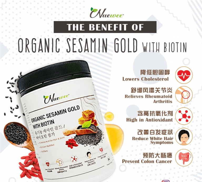Organic Black Sesame Powder with Biotin - Nuewee (M) Sdn Bhd