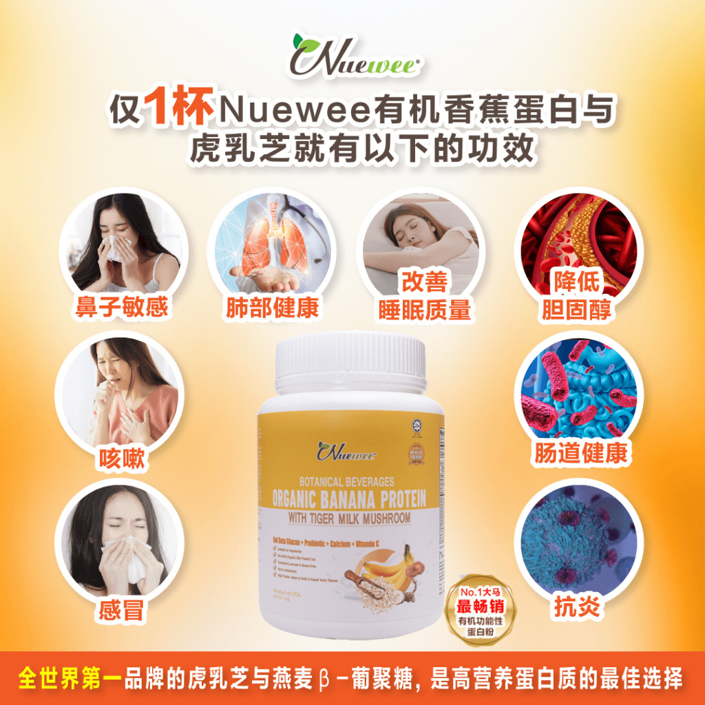 Soy Protein | Banana Protein | Tiger Milk Mushroom | Beta Glucan